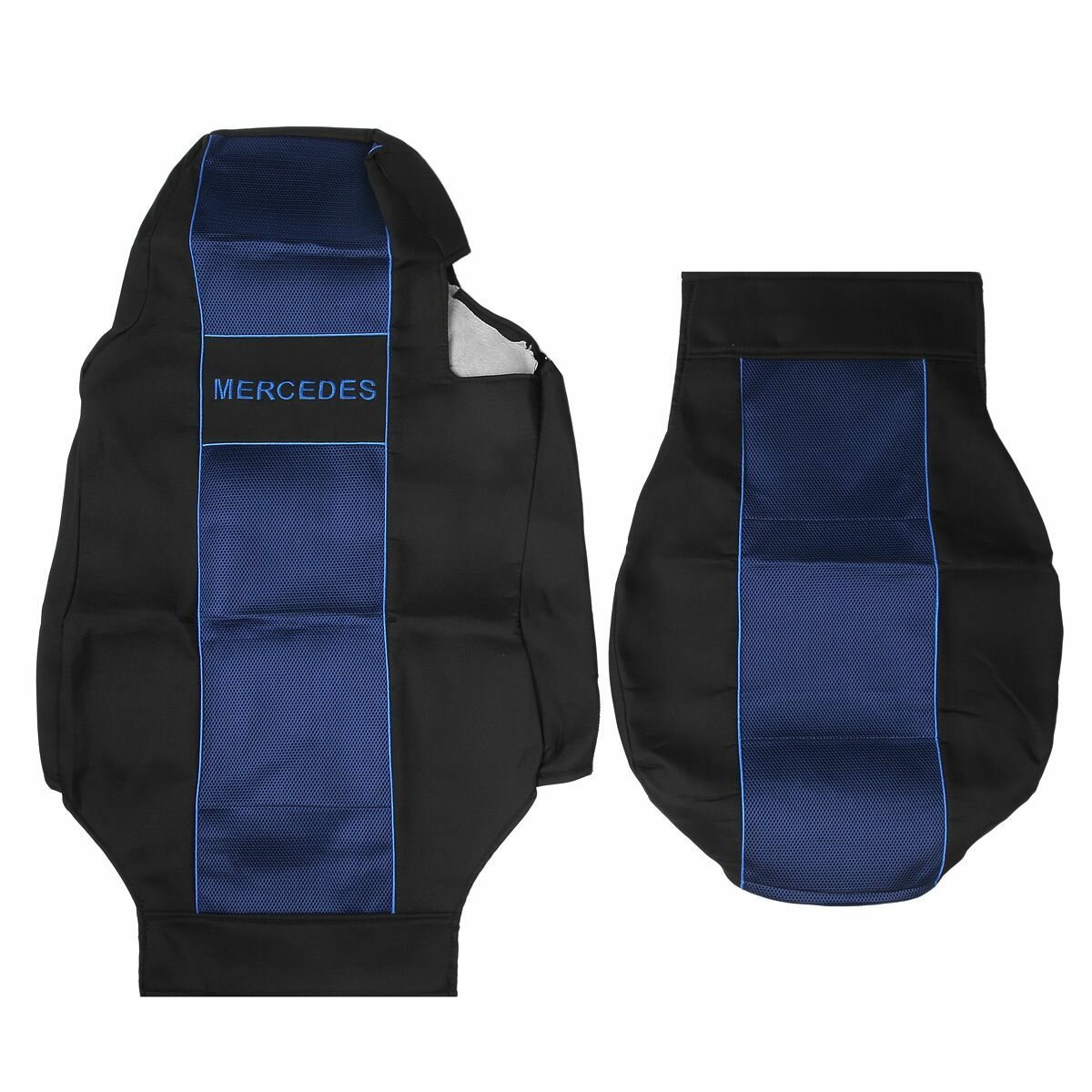 Чехол сиденья стеганый MERCEDES AXOR 2012 > (1 ремень, 2 высоких сидения) Синий Alicante