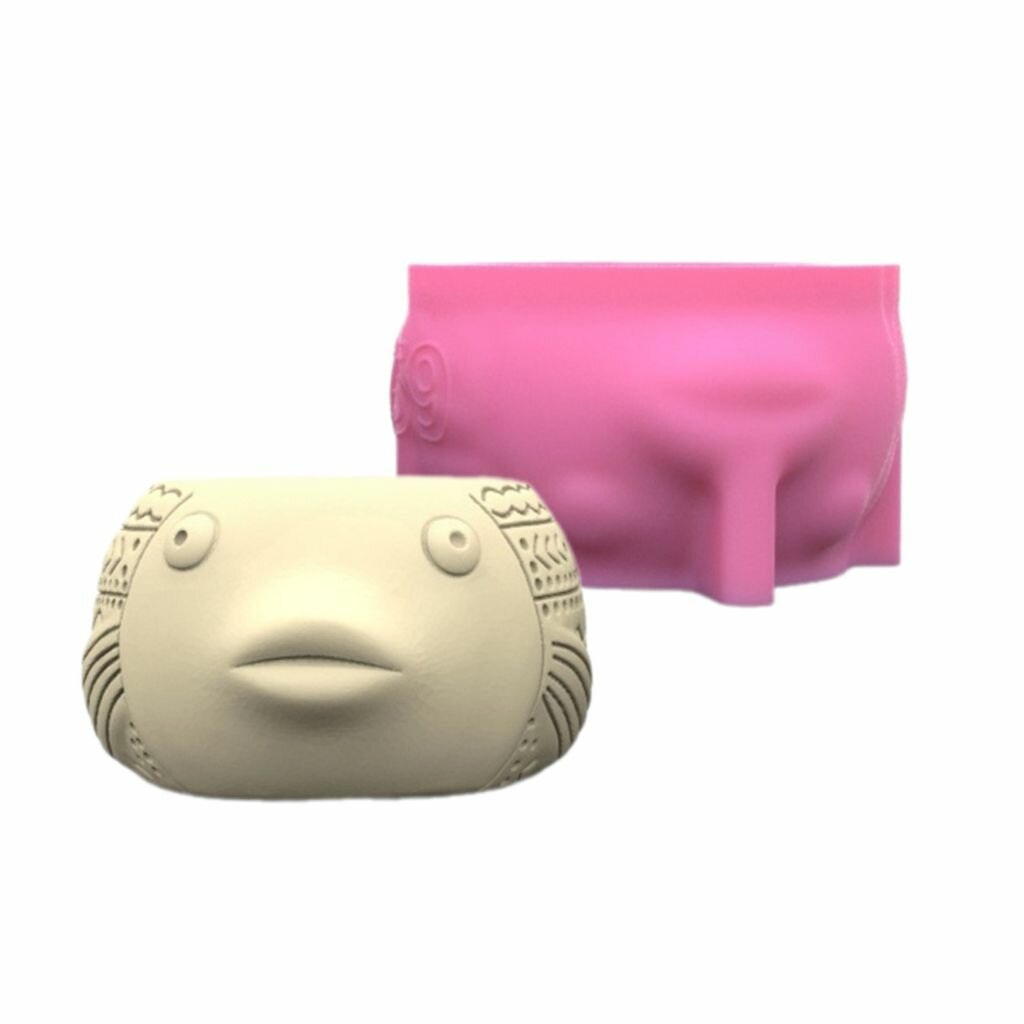 Маленькая рыбка Суккулентный плантатор Силиконовая форма