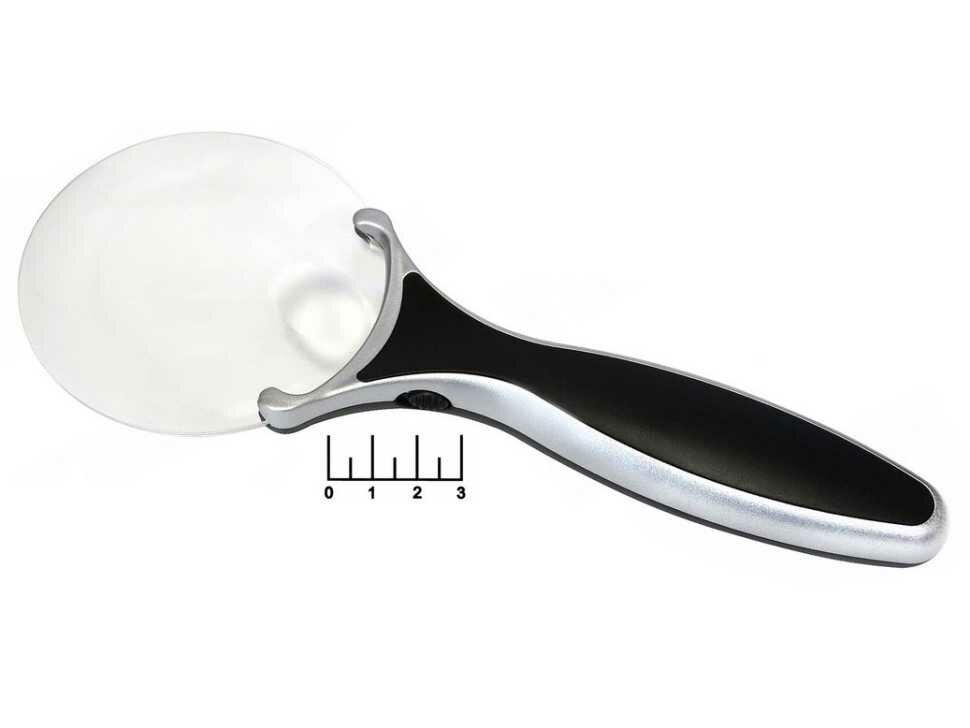 Лупа с подсветкой 2LED 3*/6* 88мм/21мм G-789-090