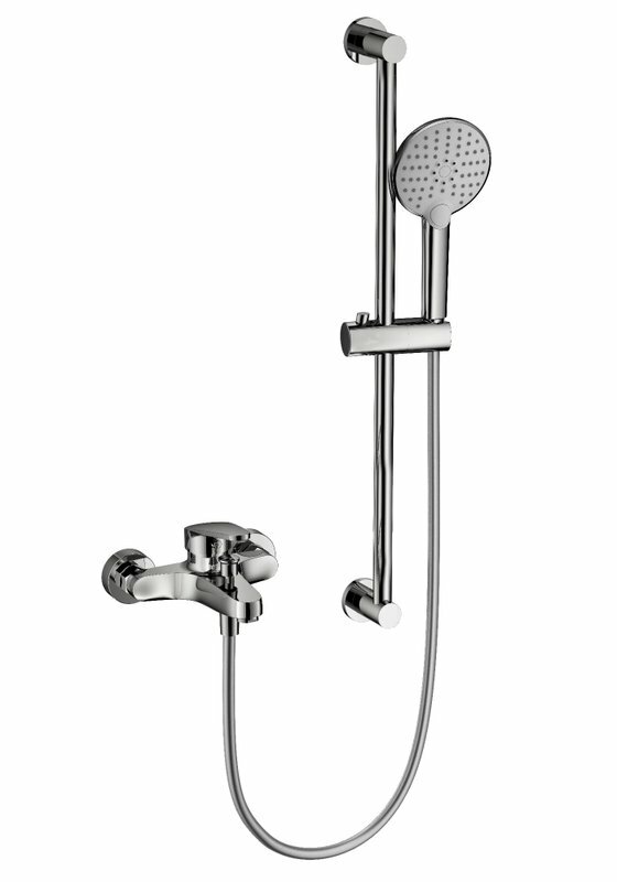 Смеситель для ванны с душем Wonzon & Woghand WW-C2501-CR глянцевый хром, латунь, современный