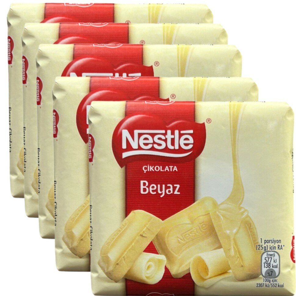 Шоколад Нестле белый 60 грамм 5 штук