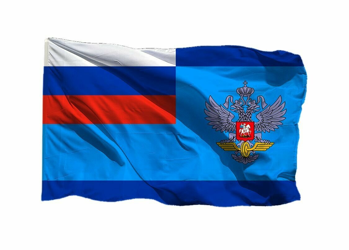 Флаг Росжелдора Федерального агентства железнодорожного транспорта 70х105 см на шёлке для ручного древка