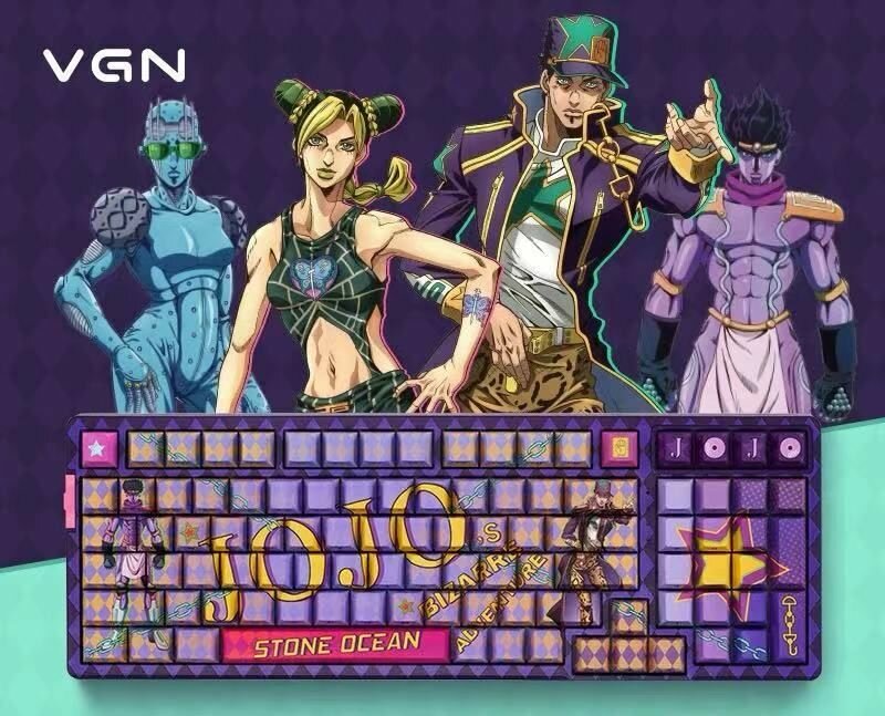 VGN V98PRO V2-JOJO Чудесное приключение совместная клавиатура трехрежимная GASKET структура