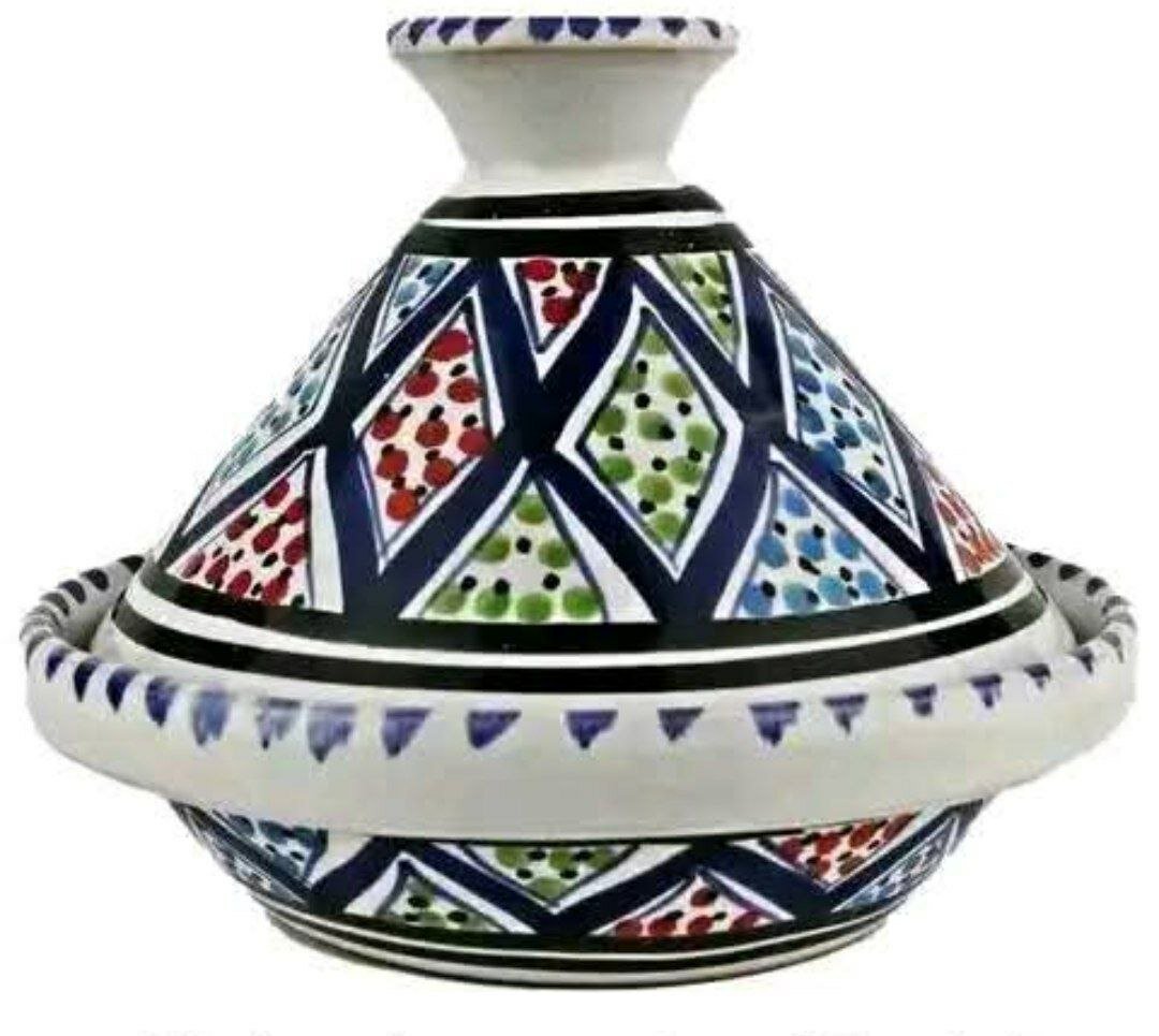 Мини тажин керамический, ручная работа и роспись 300 мл