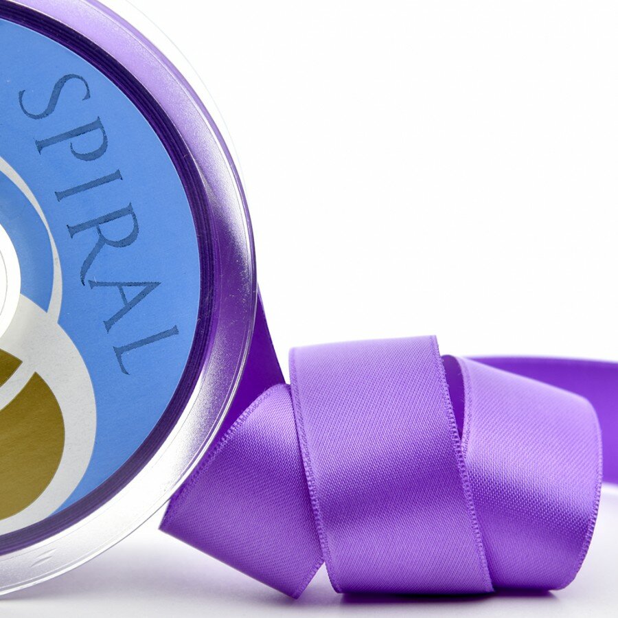 Лента атласная двусторонняя SAFISA, 15 мм, 25 м, цвет 94, светло-сиреневый