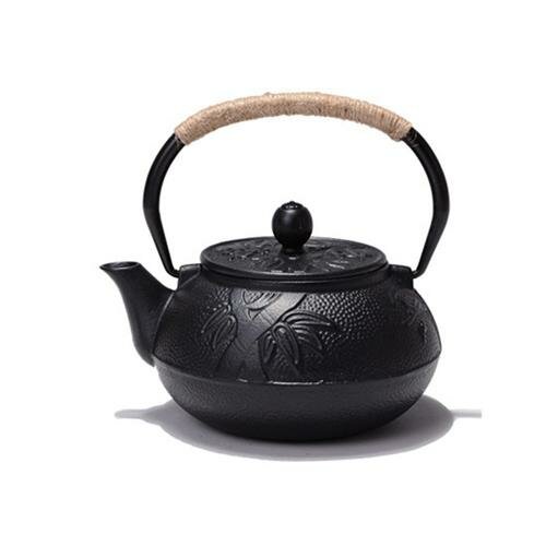 600 мл Китайская бамбуковая орхидея узор чайник чугун чайник без покрытия мини железный чайник