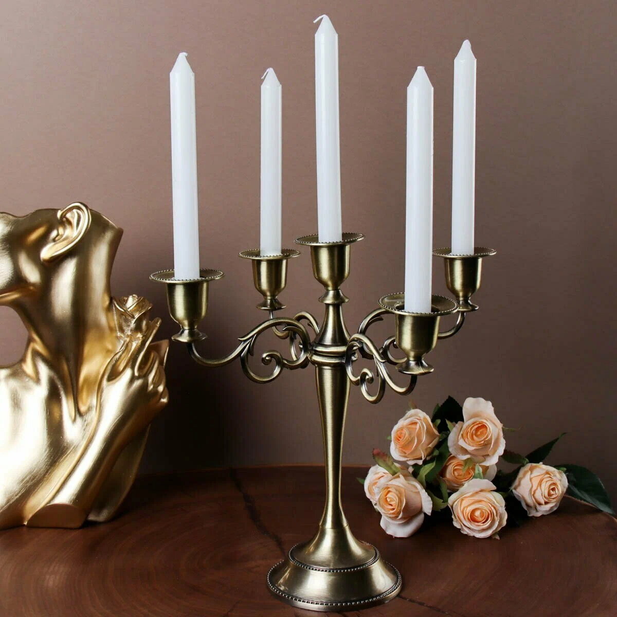 Подсвечник "Канделябр" без свечи, металл, 25х25х25 см, 5 свечей