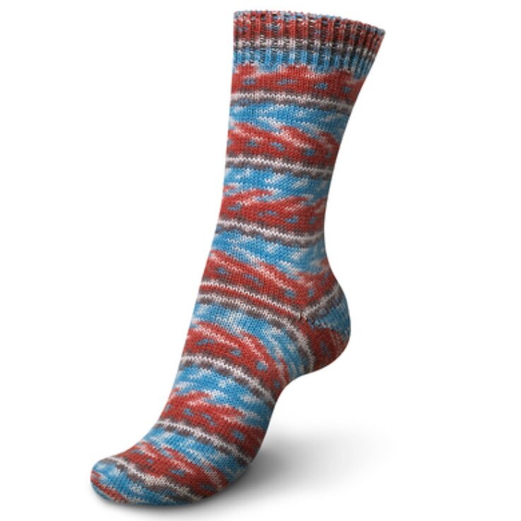 Design Line /Дизайн Лайн/ пряжа Regia, 4 нитки, MEZ, 9801270 (03856, *, Design Line by Arne Carlos, banak color (банак), бордовый/красный/синий)