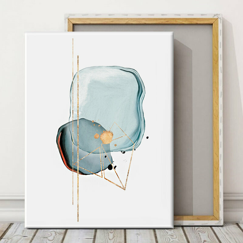 Картина на холсте 40х50 см "Кусочки льда, абстракция", на стену для интерьера