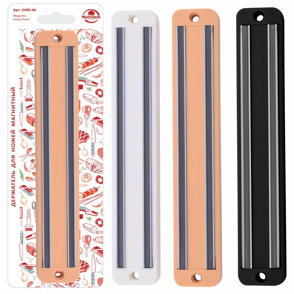 Держатель для ножей магнитный Мультидом, 19 см, в ассортименте