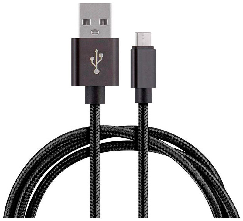 Кабель USB Energy ET-25, USB/Type-C, черный (104103)