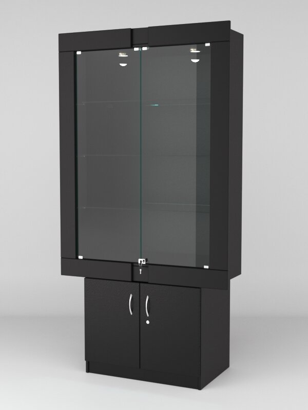 Витрина "электра" №5-1 (задняя стенка - ДСП), Черный. Производитель товара - компания Westcom.