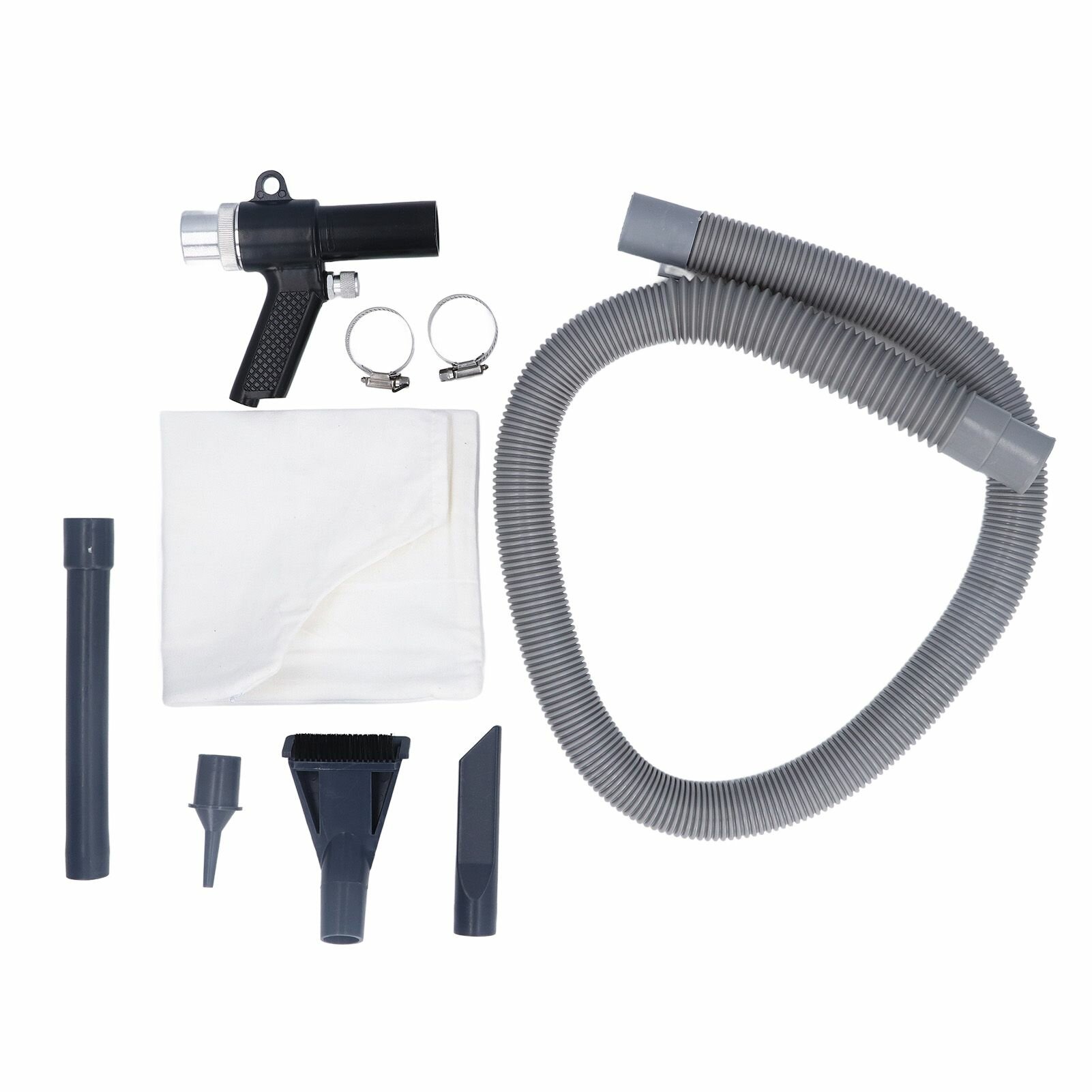 Пневматический пылесос с двойным назначением - для сдувания и всасывания, с различными насадками