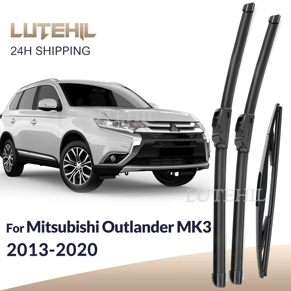 Для Mitsubishi Outlander MK3 2013-2020 2014 2015 стеклоочиститель передние и задние щетки стеклоочистителя лобовое стекло щетки для окон 26 "+ 18" + 12"