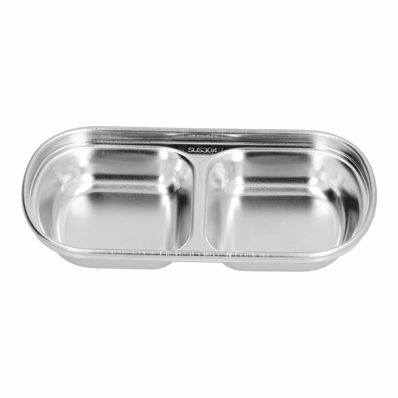 Блюдо для приправ, утолщенная горячая кастрюля из нержавеющей стали, соус, разделенная сетка, блюдо для закусок для столовых 2 решеток