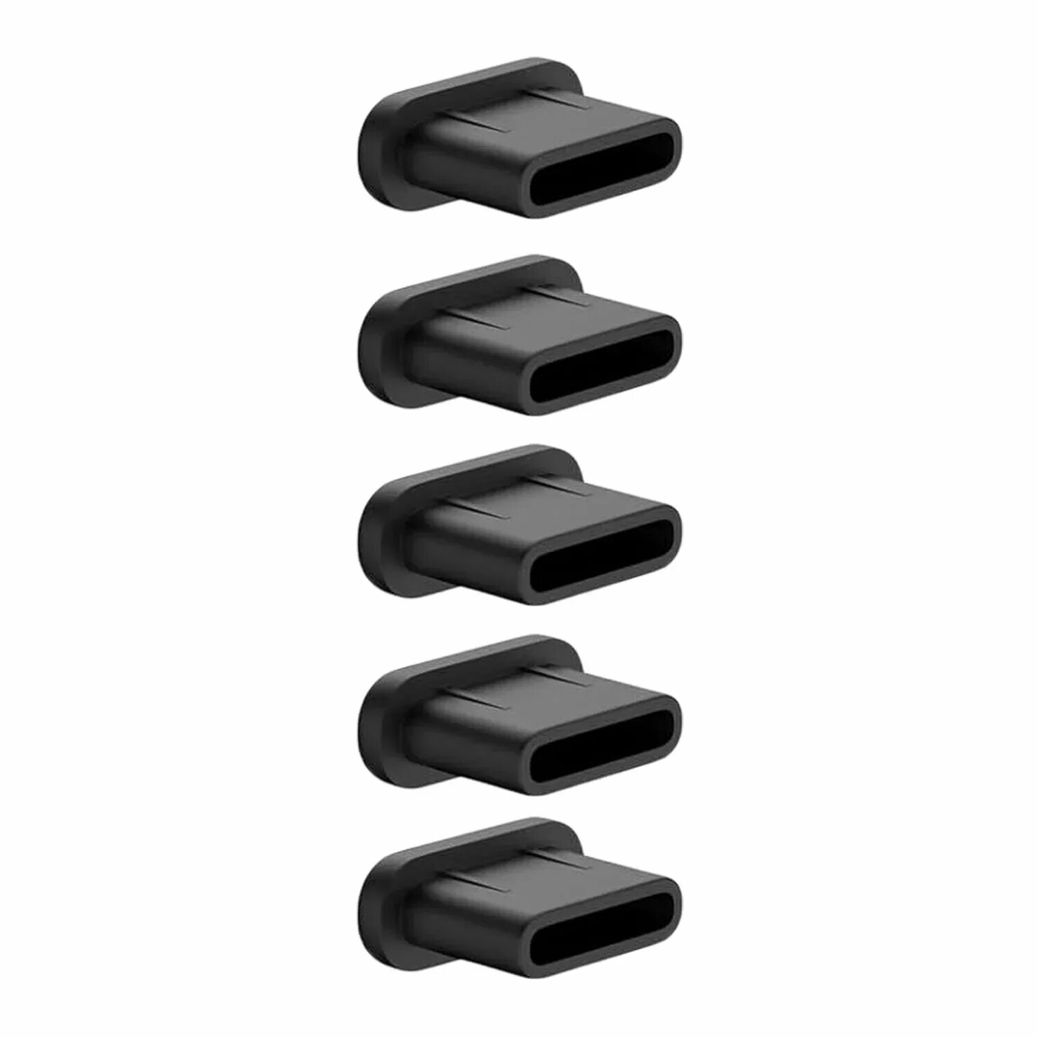 Силиконовые пылезащитные заглушки типа C, защита порта зарядки, пробка, крышка для Samsung Black-5X