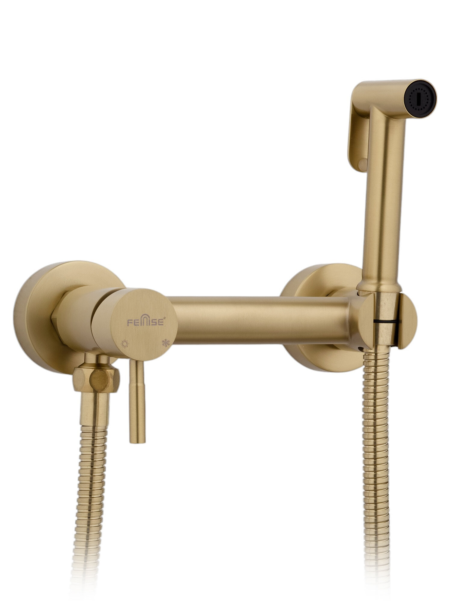 Смеситель для биде с гигиенической лейкой, бронзовый, нержавеющая сталь, FEINISE