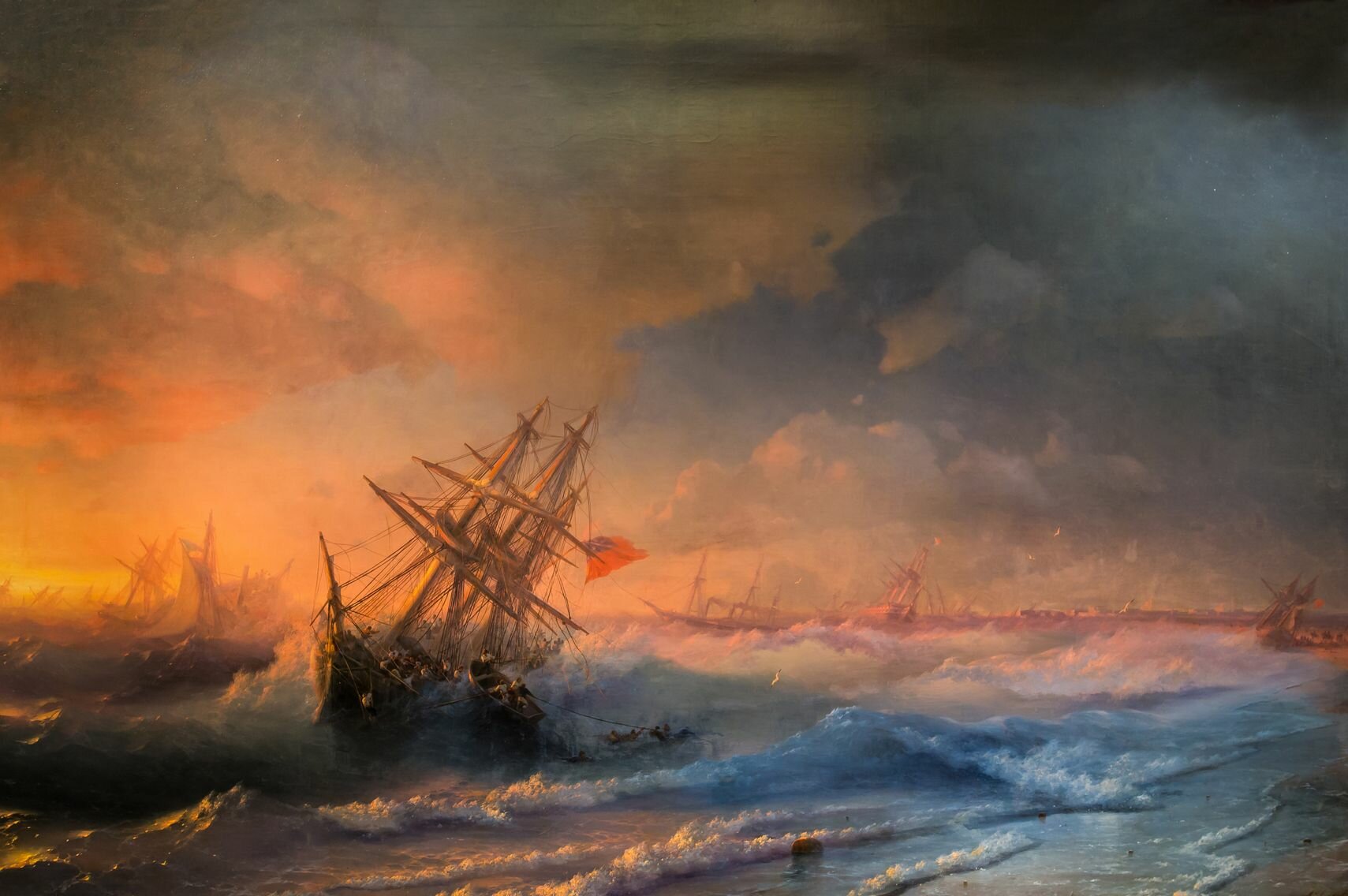 Картина Айвазовского Буря под Евпаторией 60х40 см