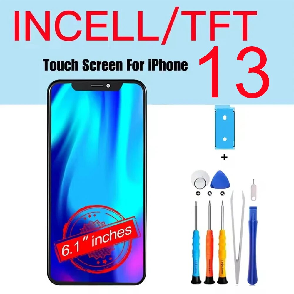 PINZHENG Высококачественный экран AMOLED INCELL LCD OLED OEM для iPhone 11 12 13 Mini Pro Max XS XR MAX Замена дисплея с инструментом INCELL For 13