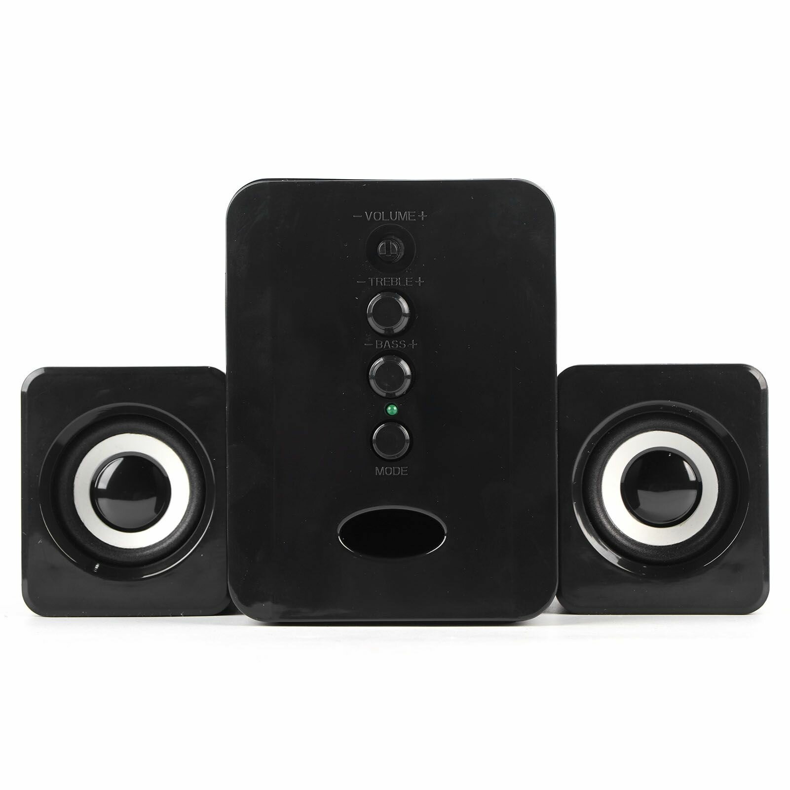 Мини USB 2.1 проводной комби-динамик с басом, для телефона/ПК, черный