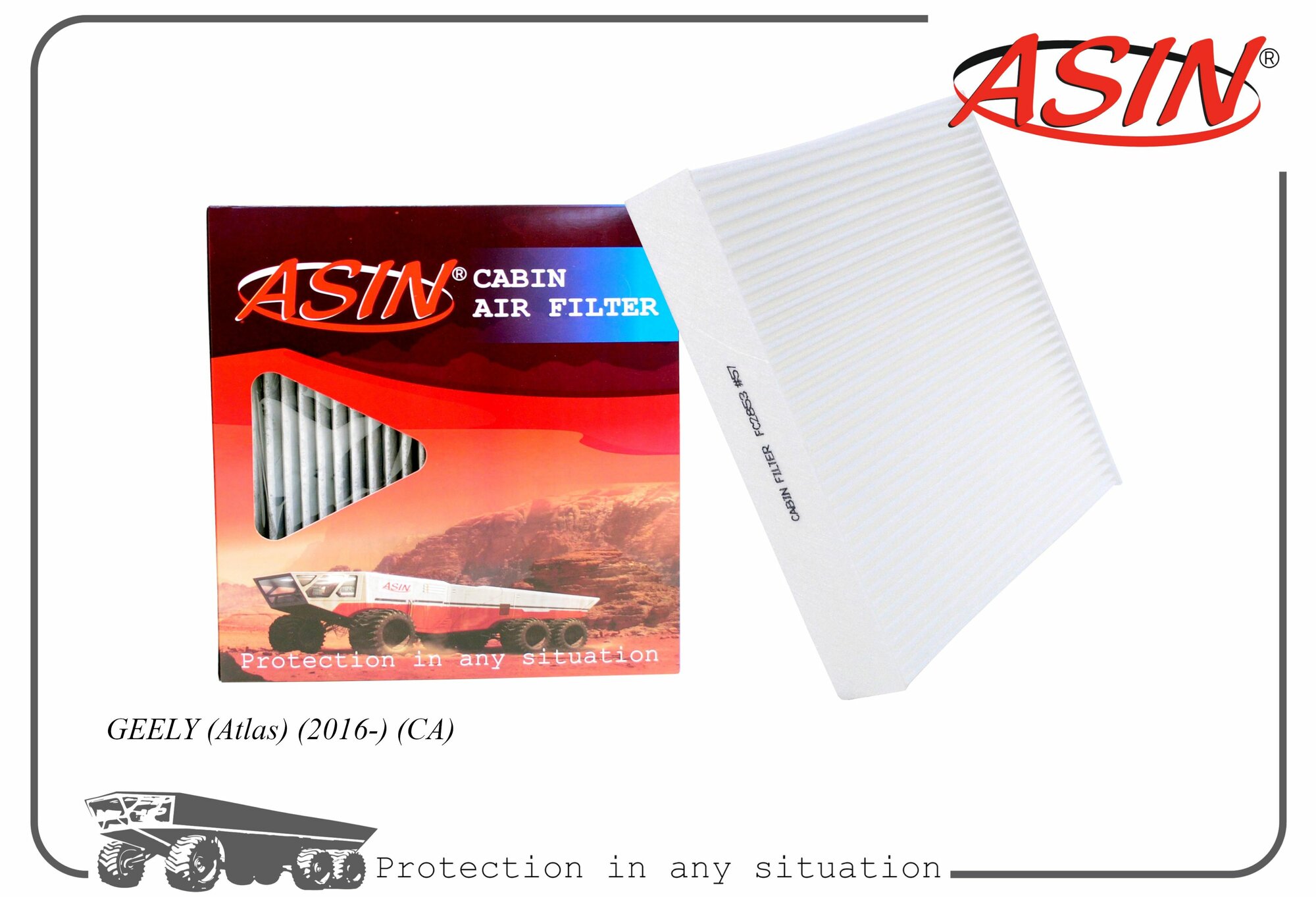 Фильтр салонный для Джили Атлас ASIN. FC2853 ASIN