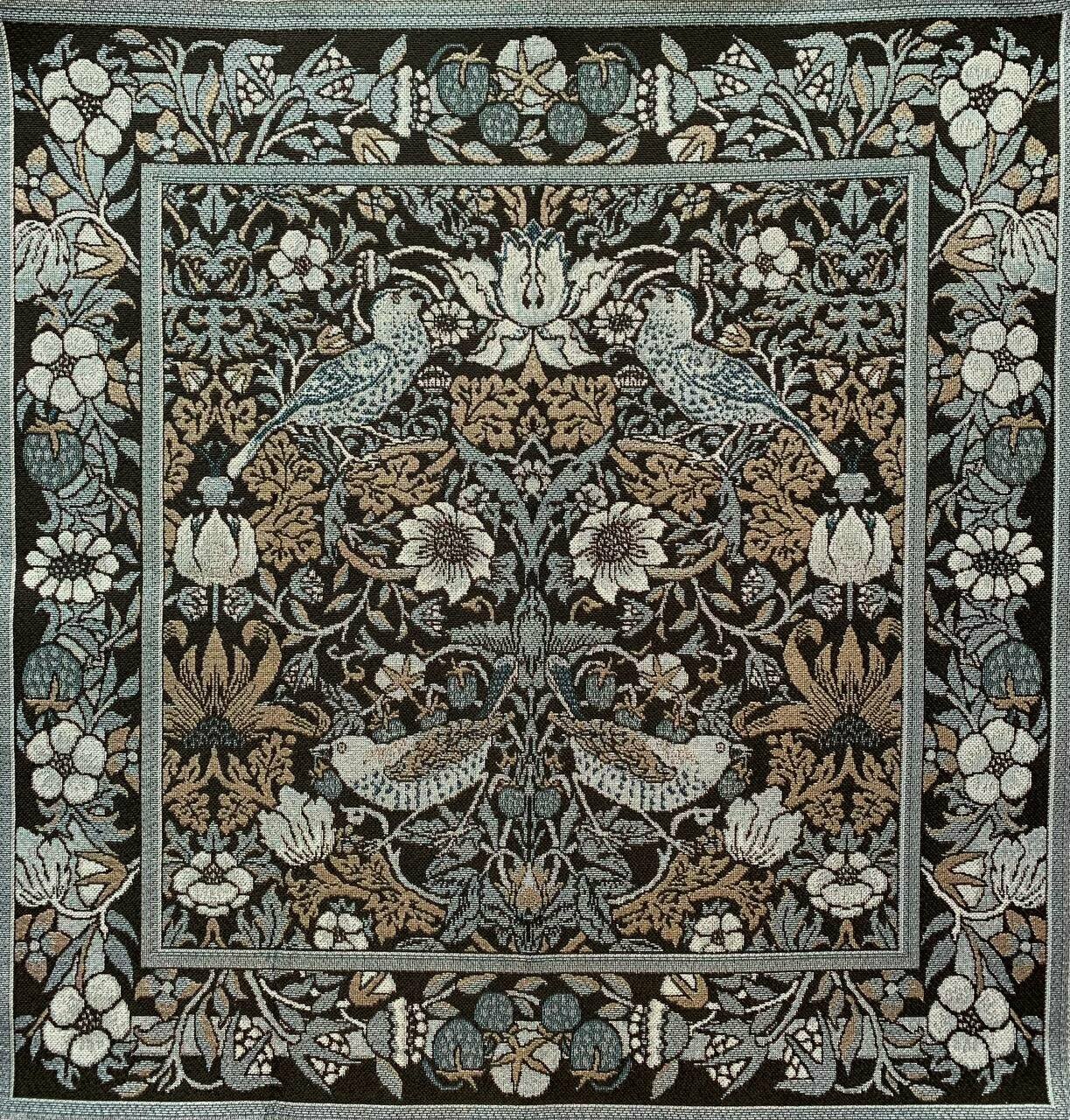 Гобелен, гобелен без рамы 45х45см / "Земляничные воришки", люрекс У. Моррис