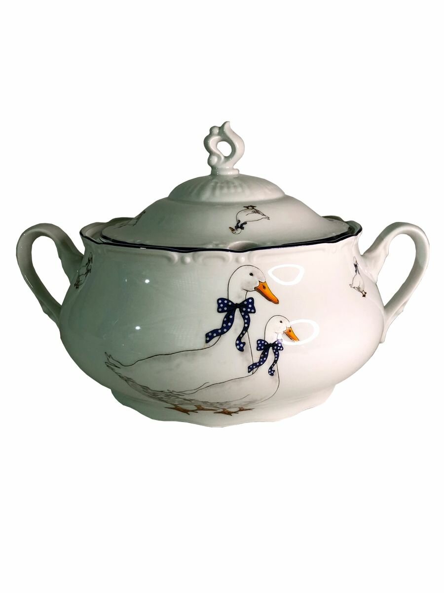 Супница 2,3 л "Констанция", декор "Гуси"
