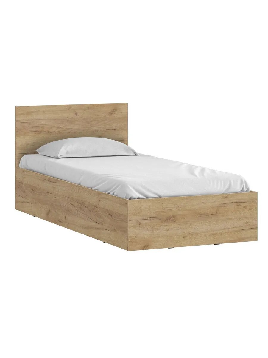 Кровать односпальная Дублин 90х200 см, с основанием настил, Дуб золотой