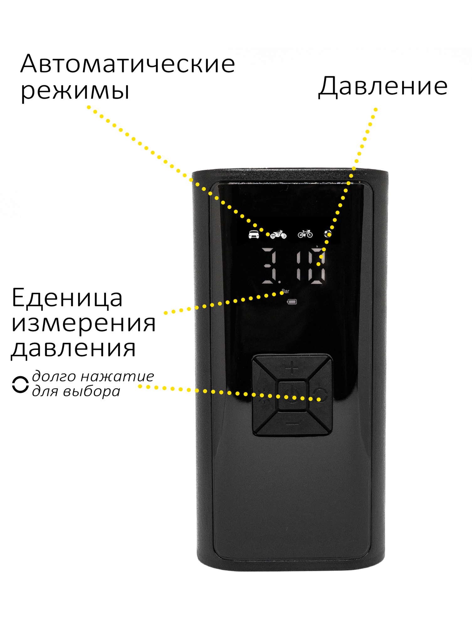 Компрессор автомобильный аккумуляторный, насос автомобильный для подкачки шин, компрессор беспроводной