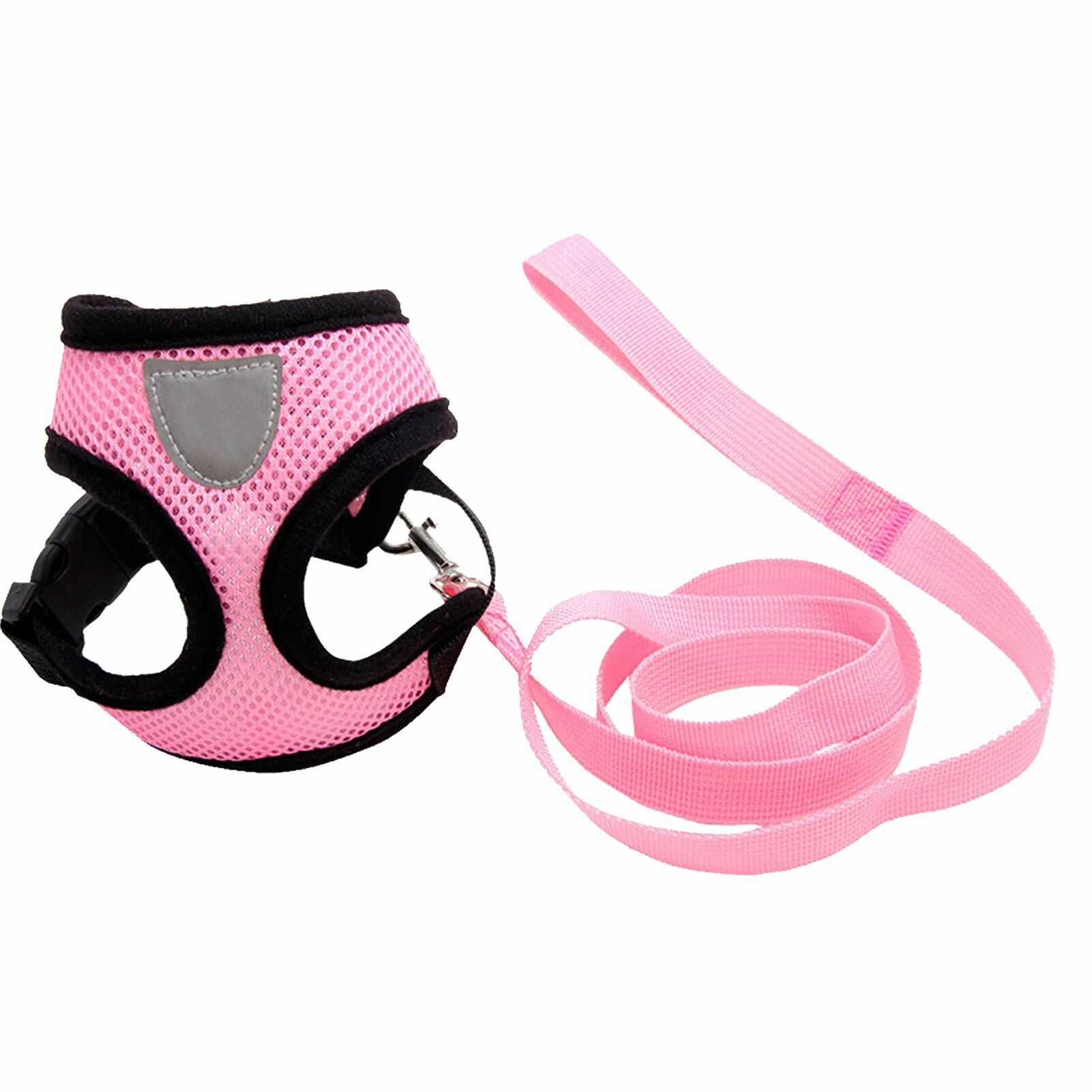 Сетчатая шлейка для собак (розовый, XL, дышащая, для бега)