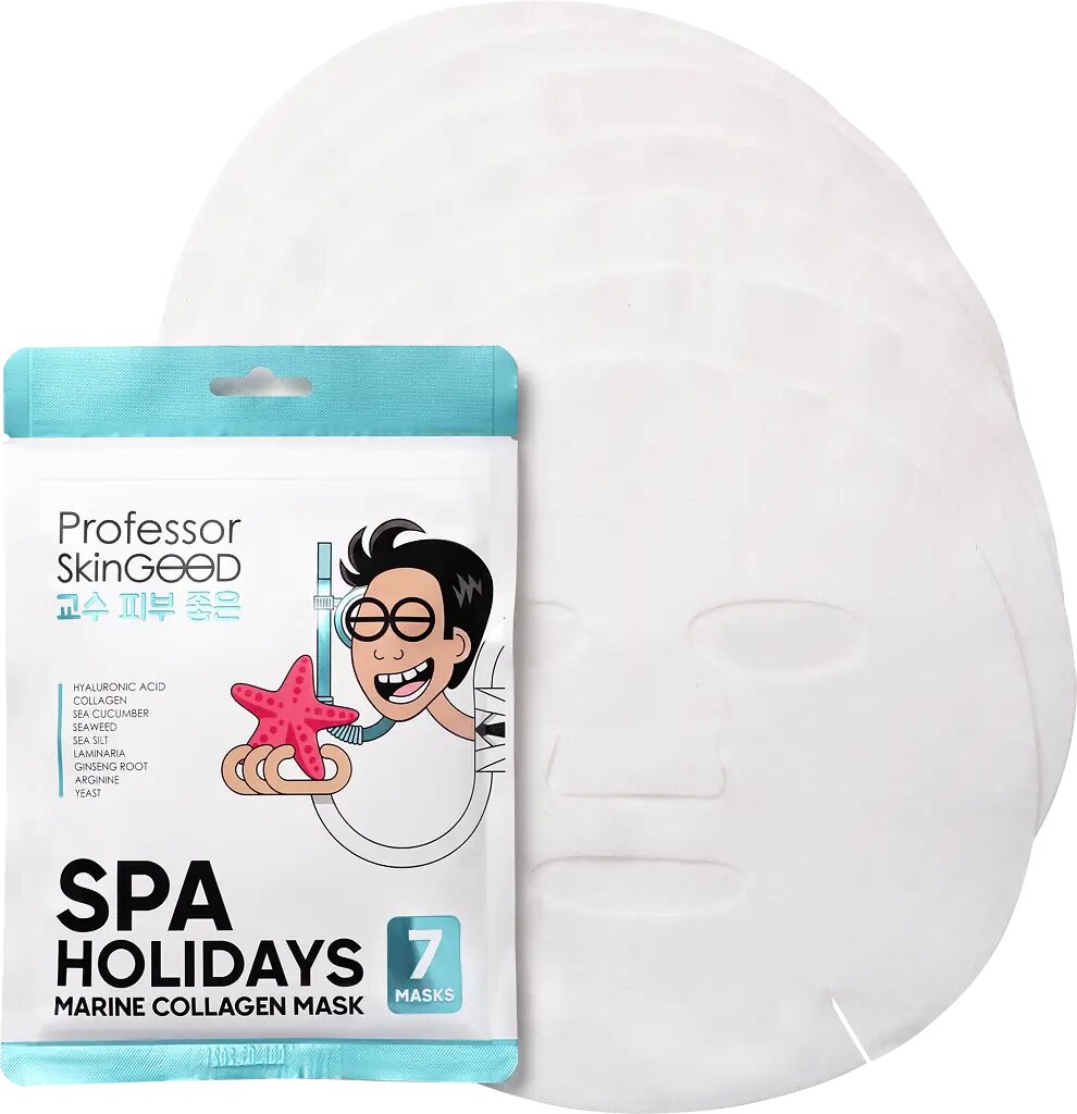Professor SkinGOOD Увлажняющие маски Морское СПА Spa Holidays Marine Collagen Mask Pack 7 шт