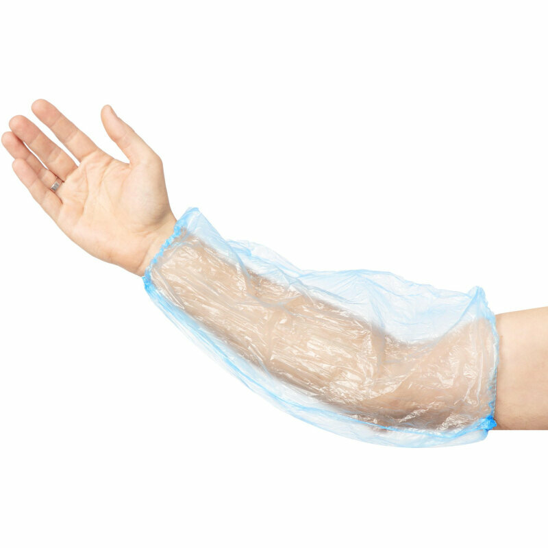 Нарукавники одноразовые п/э, ц. синий, арт.085-1674,10мкм ,(100 шт/уп), 2179215