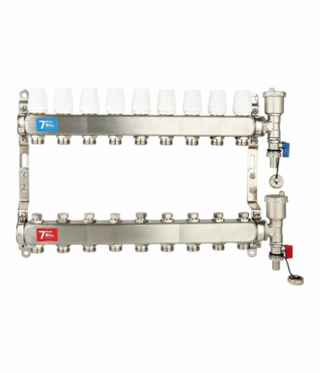Коллекторная группа для отопления VIEIR без кранов 9 выхода
