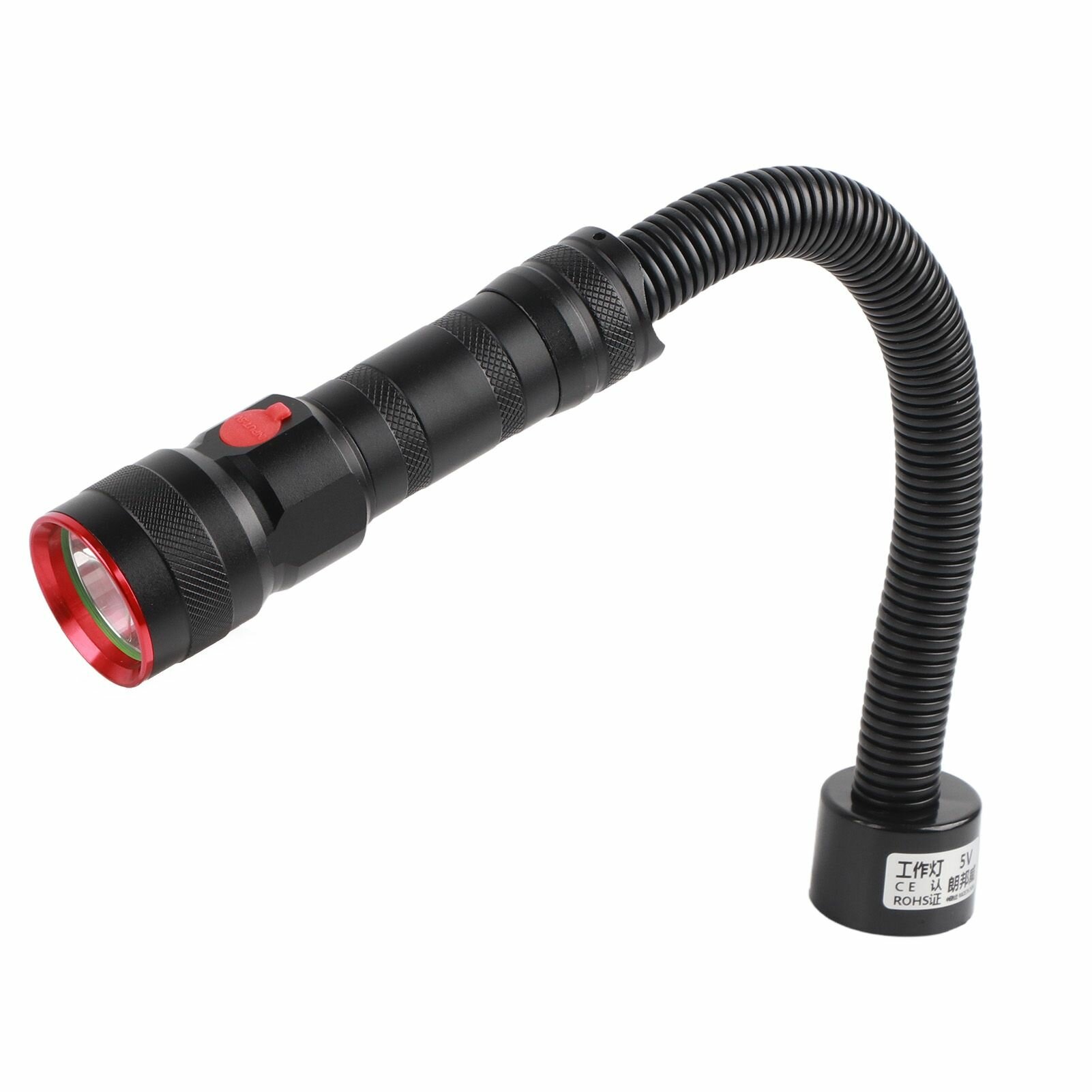 Гибкий светодиодный фонарь с магнитным основанием для работы (USB, зарядка)