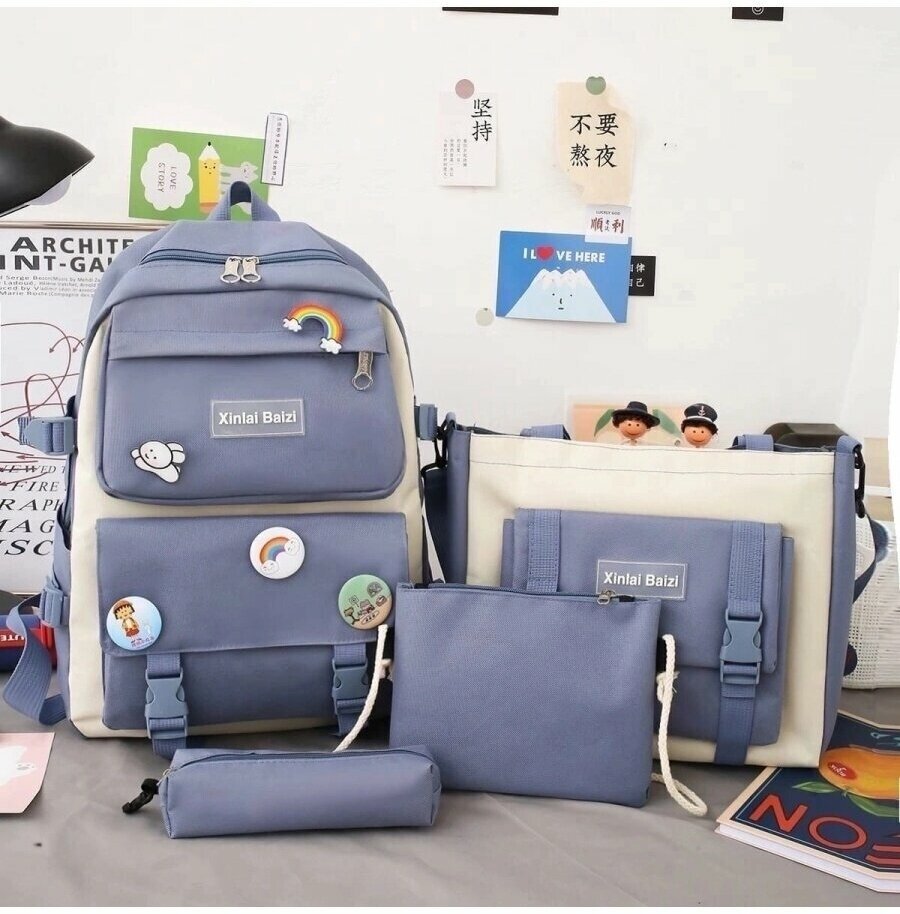 Рюкзак для школы Seller Leader, для девочек, комплект 4в1, с пеналом