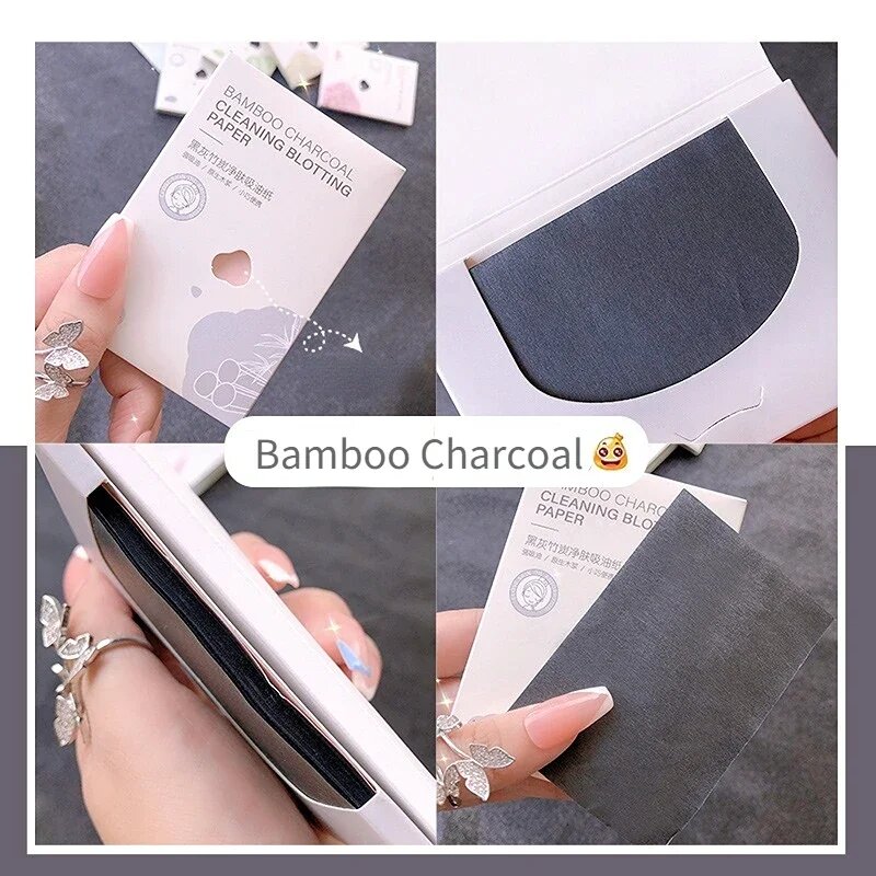 Матовые розовые матирующие салфетки для лица Marian 100 шт.