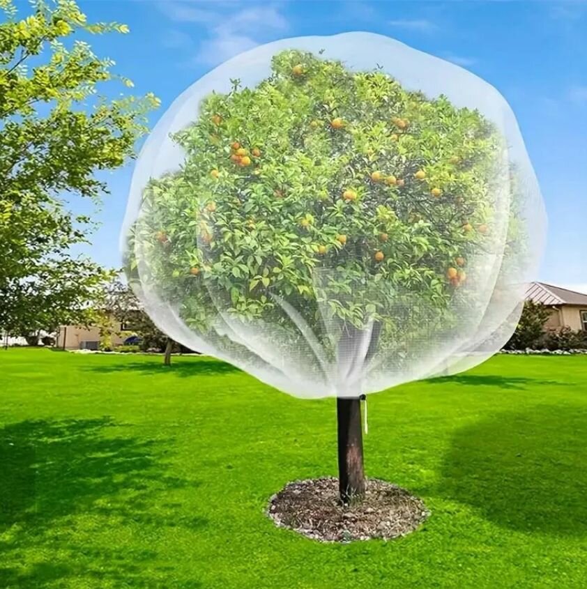 Сетка садовая от насекомых и вредителей для фруктовых деревьев. Плотность200г/кв. м, (120х180 см)