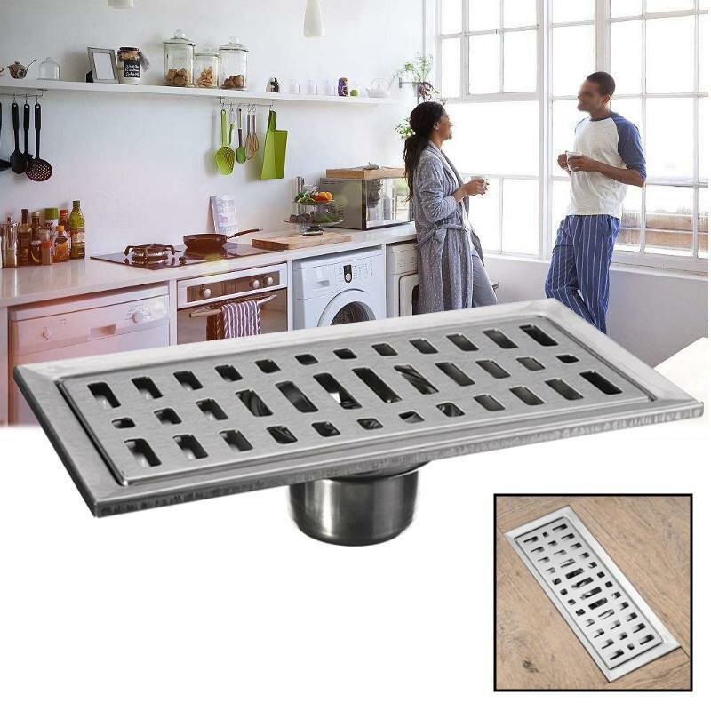 Вставка для плитки, нержавеющая сталь, невидимый линейный слив для душа, решетка для влажной комнаты, серебро