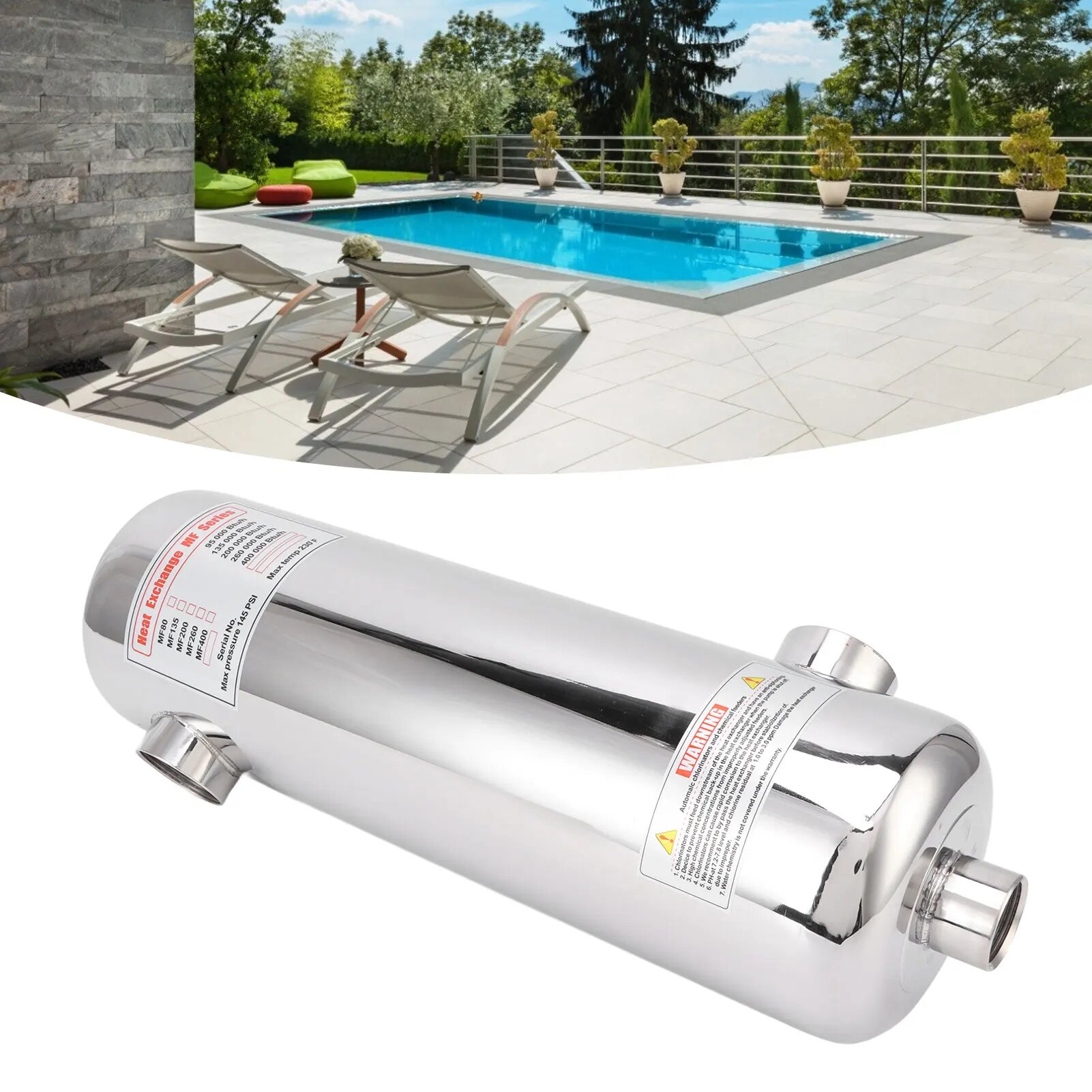 60 кВт, плавательный телефон, термостат, нагреватель для бассейна, циркуляционное нагревательное оборудование, циркуляционный теплообменник для бассейна