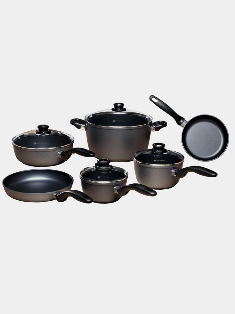 Набор Swiss Diamond SD SET6010 (10 предметов), антипригарное покрытие, Швейцария