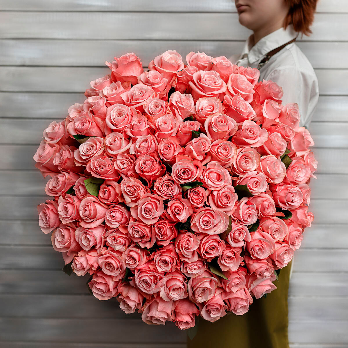 Монобукет Букет Маркет "Эквадорская роза", 101 роза, высота 50см