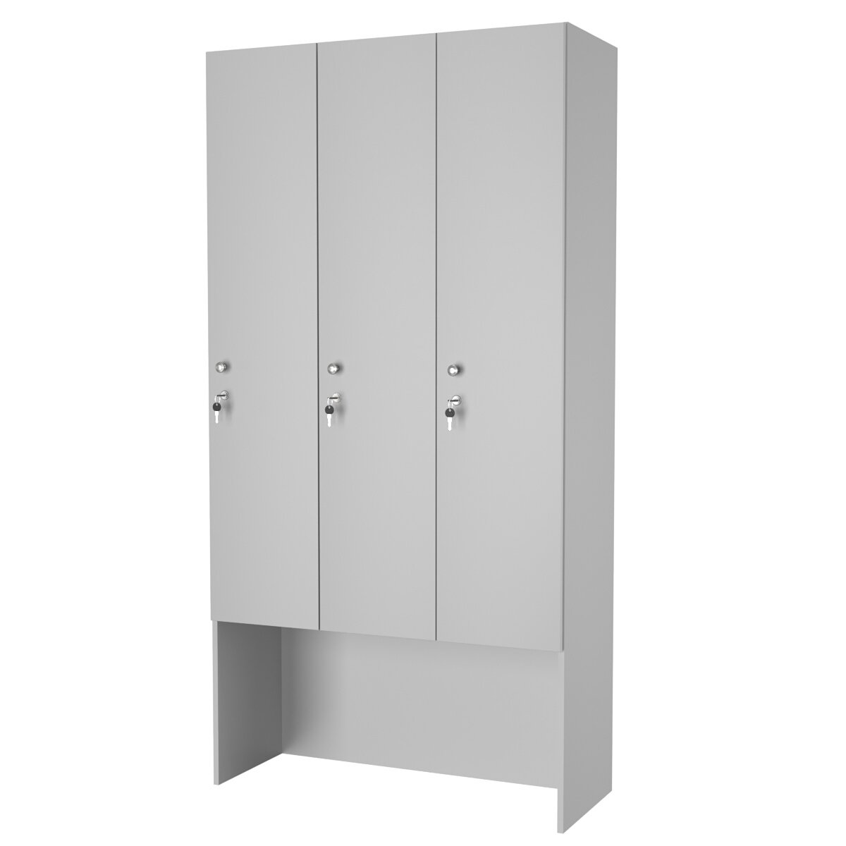 Шкаф для раздевалок стандарт-соло №3-3, Серый