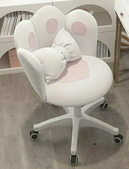 Стул офисный, с подлокотниками, седловидной формы, ABS-пластик, белый