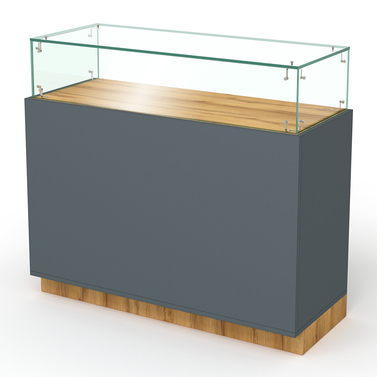 Прилавок для ювелирных изделий "голден" №3, Темно-серый и Дуб Золотистый