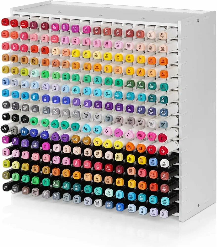 Настольный ящик для маркеров "Органайзер для маркеров", белый, 240 отделений