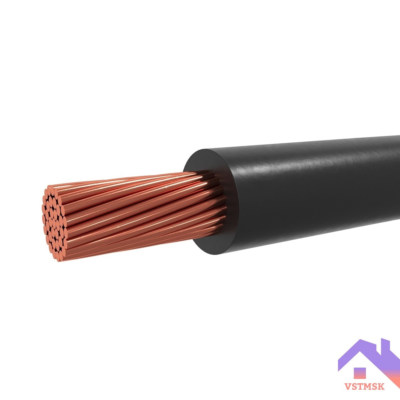 Провод пугвнг-ls (ПВ-3), 1х10мм2, 20 метров, Черный