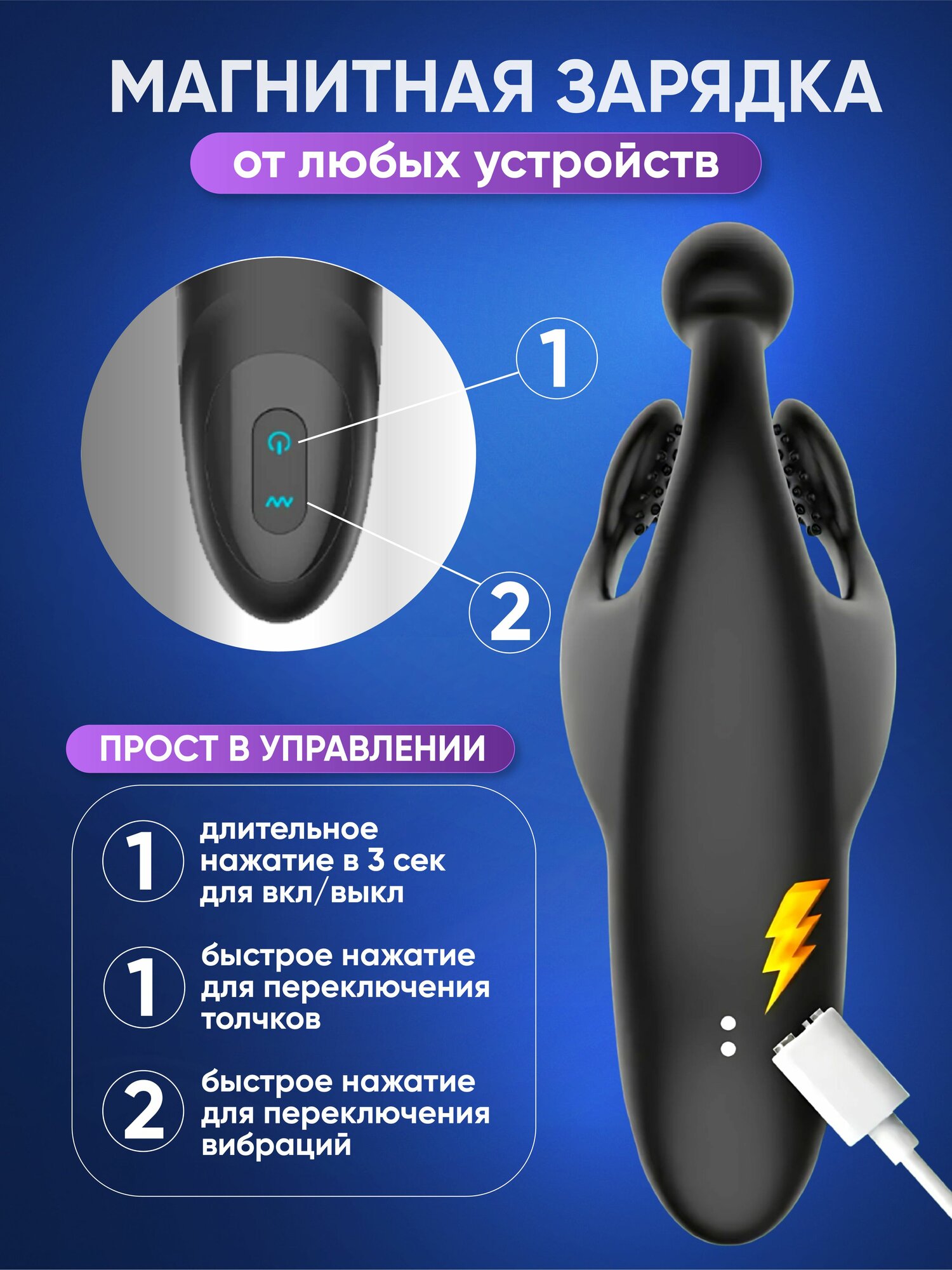 Массажер простаты для мужчин с вибрацией, мастурбатор