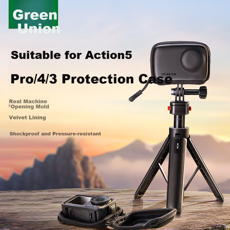 UGREEN Portable Mini Storage Bag for DJI Action 5 PRO, Action 4/3 Sports Camera, Universal Portable Camera Accessories Box