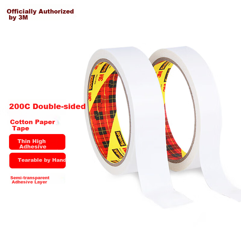 3M Scotch Double-Sided Tape Double-Sided Cotton Paper Tape Office Supplies Value Type 200C-18