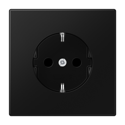 JUNG LS 990 Черный матовый Розетка с заземлением, SCHUKO, LS1520SWM